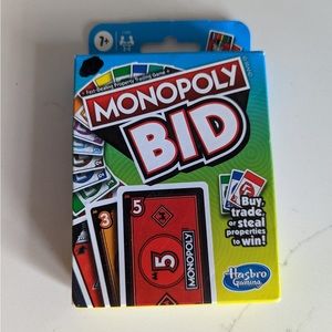 Hasbro | Games | Monopoly Bid Card Game 22 Hasbro New Complete W Sealed ...